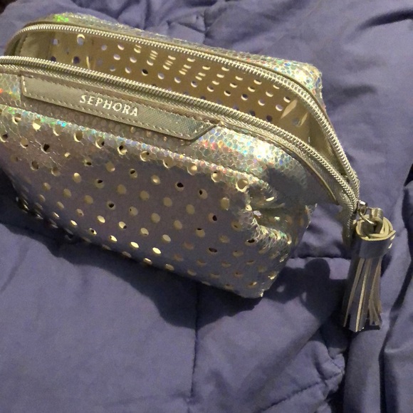 Sephora | Bags | Sephora Holographic Makeup Bag | Poshmark